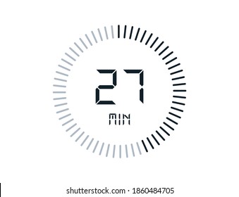 27 Minutes Timers Clocks Timer 27 Stock Vector (Royalty Free ...