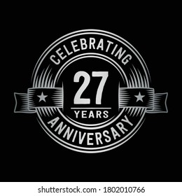 27 Years Logo Design Template 27th Stock Vector (Royalty Free ...
