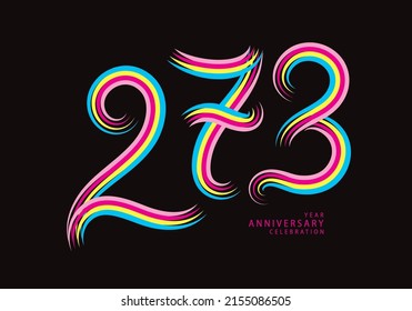273 Number Design Vector Graphic T Stock Vector (Royalty Free ...