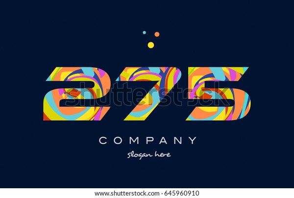 275 Number Digit Numeral Logo Colored Stock Vector (Royalty Free ...