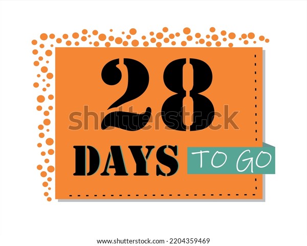 28 Days Go Vector Art Orange Stock Vector (Royalty Free) 2204359469 ...