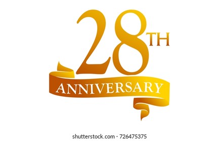 28 Ribbon Anniversary Stock Vector (Royalty Free) 726475375 | Shutterstock
