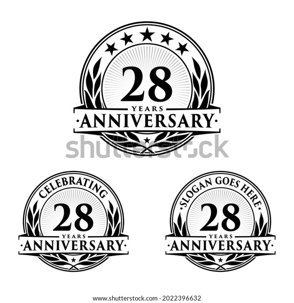 28 Years Anniversary Set 28th Celebration Stock Vector (Royalty Free ...