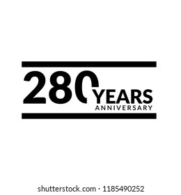 280 Years Anniversary Logo Template Stock Vector (Royalty Free ...