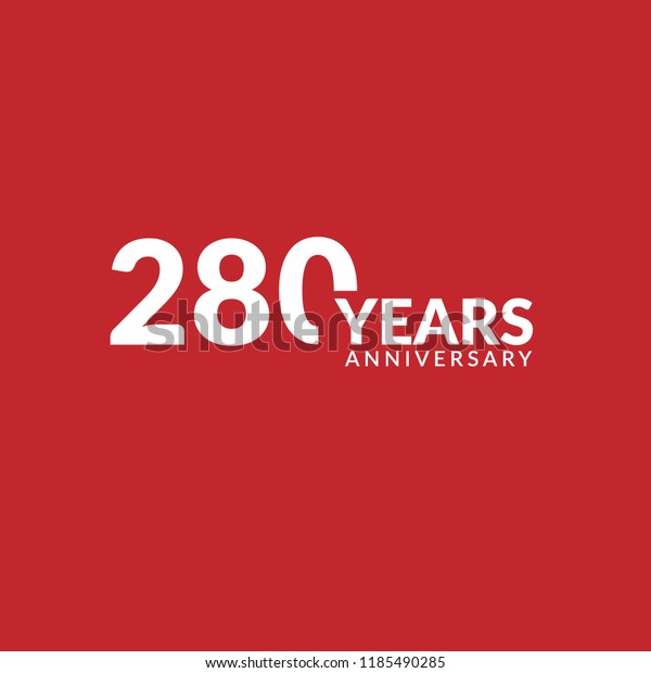 280 Years Anniversary Logo Template: vector de stock (libre de regalías ...