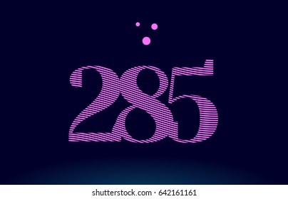 285 Number Digit Logo Pink Line: เวกเตอร์สต็อก (ปลอดค่าลิขสิทธิ์ ...
