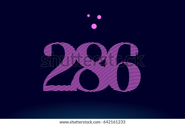 286 Number Digit Logo Pink Line Stock Vector (Royalty Free) 642161233 ...