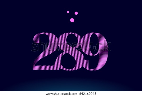 289 Number Digit Logo Pink Line Stock Vector (Royalty Free) 642160045 ...