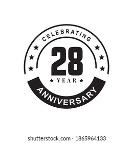 28th Anniversary Logo Design Vector Template Stock Vector (Royalty Free ...