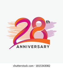 28th Anniversary Logo Vector Design Stock Vector (Royalty Free ...