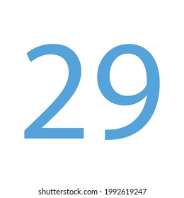 29 Number Simple Clip Art Vector Stock Vector (Royalty Free) 1992619247 ...