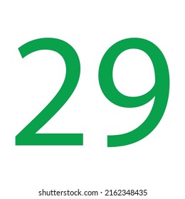 29 Number Simple Clip Art Vector Stock Vector (Royalty Free) 2162348435 ...