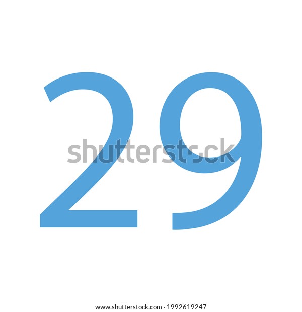 29 Number Simple Clip Art Vector Stock Vector (Royalty Free) 1992619247 ...