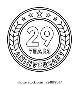29 Years Anniversary Logo Template Stock Vector (Royalty Free ...