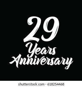 29 Years Anniversary Text Design Vector Stock Vector (Royalty Free ...