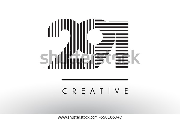 291 Black White Number Logo Design Stock Vector (Royalty Free ...