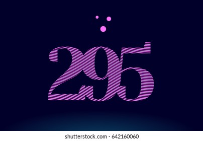 395 Number Digit Logo Pink Line Stock Vector (Royalty Free) 642157216