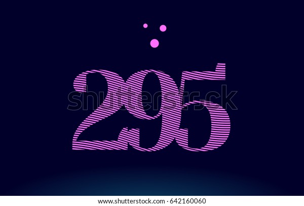 295 Number Digit Logo Pink Line 스톡 벡터(로열티 프리) 642160060 | Shutterstock