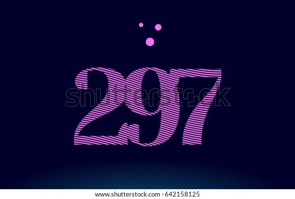 297 Number Digit Logo Pink Line Stock Vector (Royalty Free) 642158125 ...