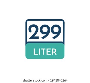 299 Liters Icon Vector Illustration Stock Vector (Royalty Free ...