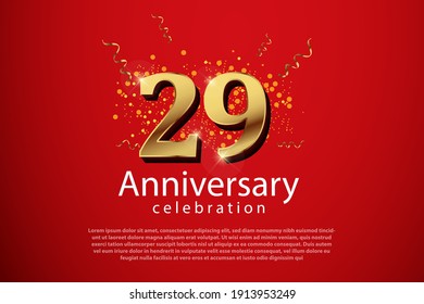 29th Anniversary Background 3d Number Illustration Stock Vector ...