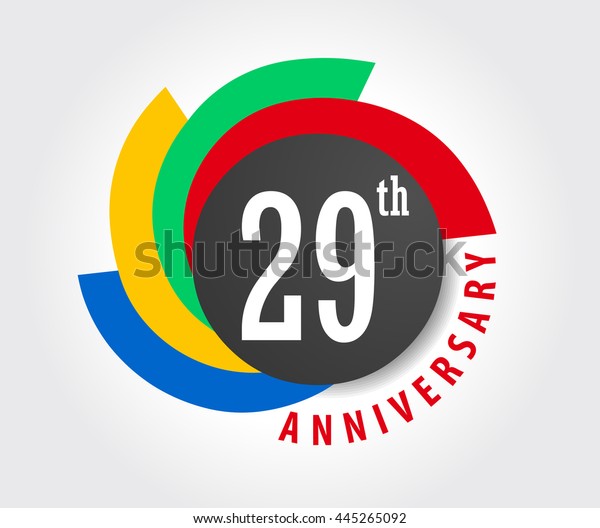 29th Anniversary Celebration Background 29 Years Stock Vector (Royalty ...