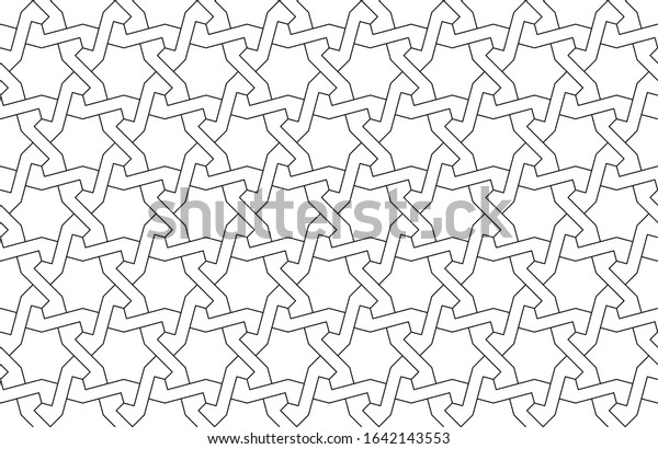 2d Cad Drawing Geometric Islamic Arabesque Stock Vector (Royalty Free ...