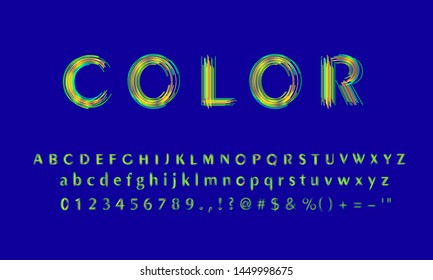2d Font Fancy Modern Typeface Sign Stock Vector (Royalty Free ...