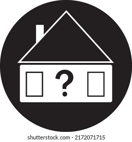 2d Illustration Question Mark Home Stock Vector (Royalty Free ...