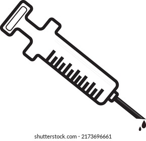 2d Illustration Syringe Needle Stock Vector (Royalty Free) 2173696661 ...