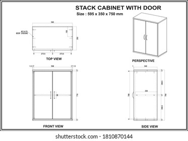 2d Image Stacked Cabinet Furniture to Stock Vector (Royalty Free ...