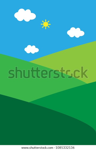 2d Landscape Green Color Stock Vector (Royalty Free) 1085332136 ...