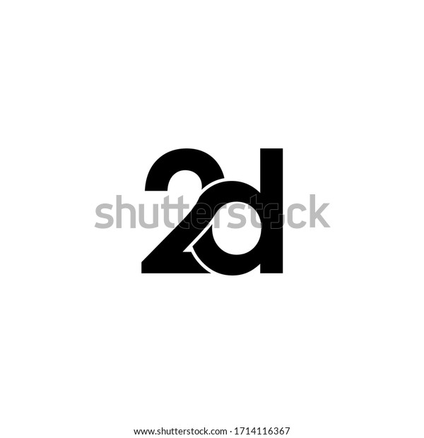 2d Letter Original Monogram Logo Design: เวกเตอร์สต็อก (ปลอดค่า ...