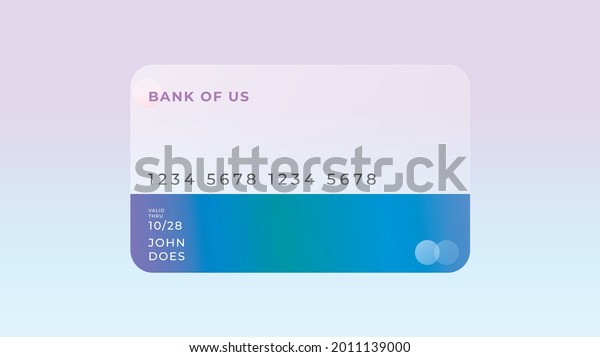 2d Mockup Template Credit Debit Card Stock Vector (Royalty Free ...