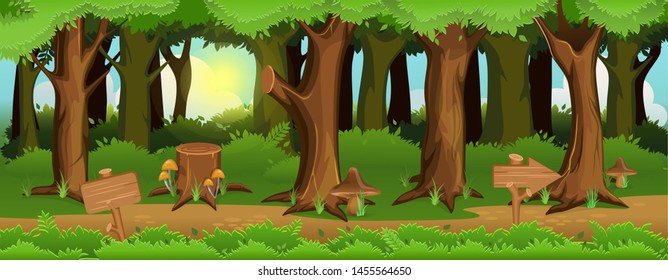 2d Parallax Background Forest You Can Stock Vector (Royalty Free ...
