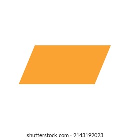 2d Parallelogram Shape Mathematics Orange Parallelogram Stock Vector ...