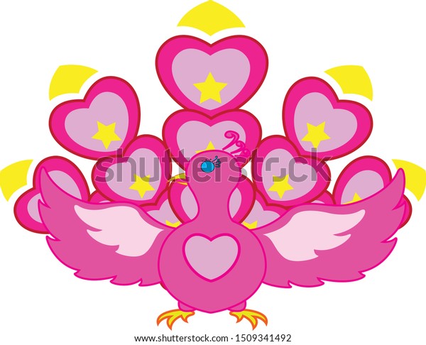 2d Peacock Vector Picture Eps: vector de stock (libre de regalías ...