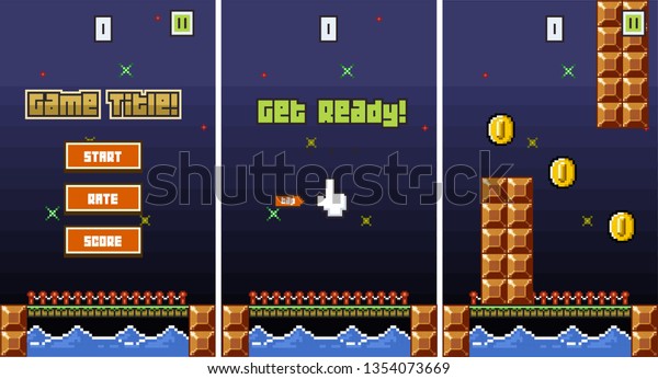 2D Pixel Art Retro Game Assets - Level Scene