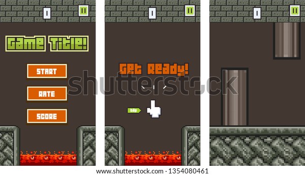 2D Pixel Art Retro Game Assets - Level Scene
