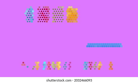 2d Rendering Digital Illustration Colorful Background Stock Vector ...