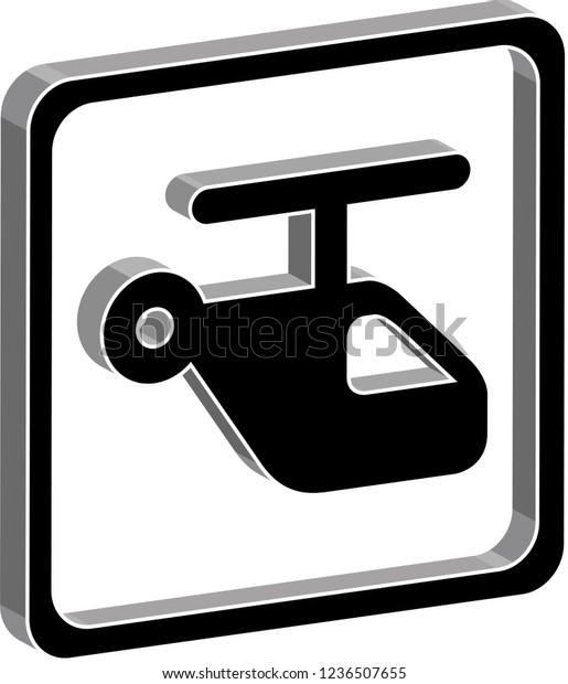 2d Vector Heliport Map Icon Pictogram Stock Vector (Royalty Free ...