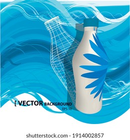 2d Vector Illustration Bottle Water On Stock Vector (Royalty Free ...