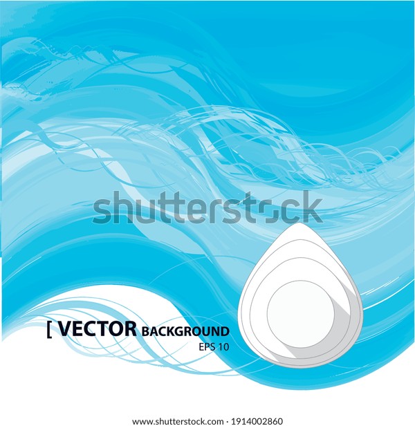 2d Vector Illustration Droplet Water On Stock Vector (Royalty Free ...