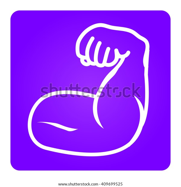 2d Vector Large Muscle Bicep Flex Stock Vector (Royalty Free) 409699525 ...