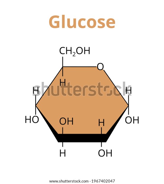 2D structure moléculaire vectorielle du glucose : image vectorielle de ...