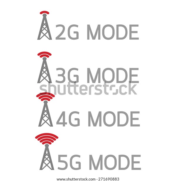 2g 3g 4g 5g Mode Transmitter Stock Vector (Royalty Free) 271690883