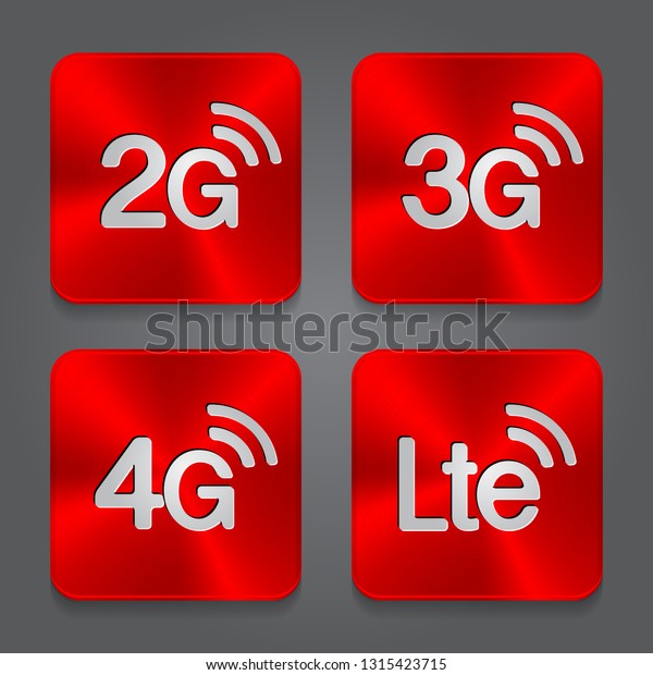 2g 3g 4g Lte Technology Symbols Stock Vector (Royalty Free) 1315423715 ...