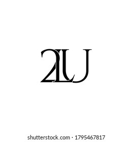 2lu Letter Original Monogram Logo Design Stock Vector (Royalty Free ...