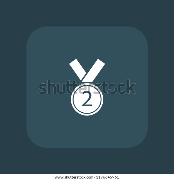 2nd Place Medal Icon Vector Illustration Stock Vector (Royalty Free ...