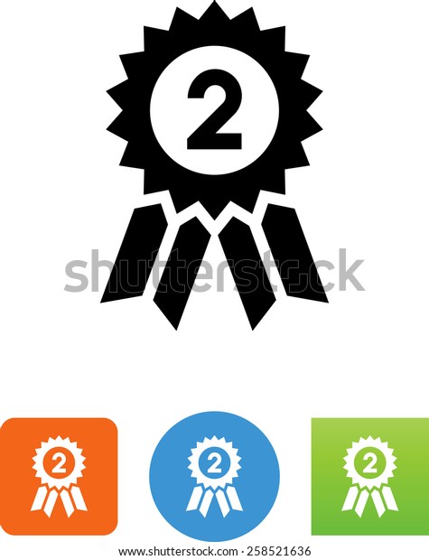2nd Place Ribbon Icon Stock Vector (Royalty Free) 258521636